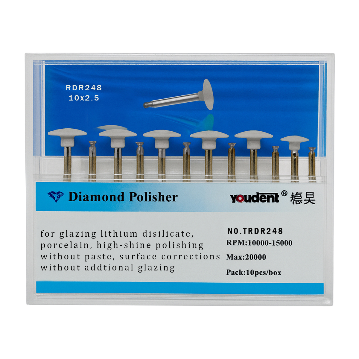 Youdent Diamond Polishers Kit For Ceramic RA